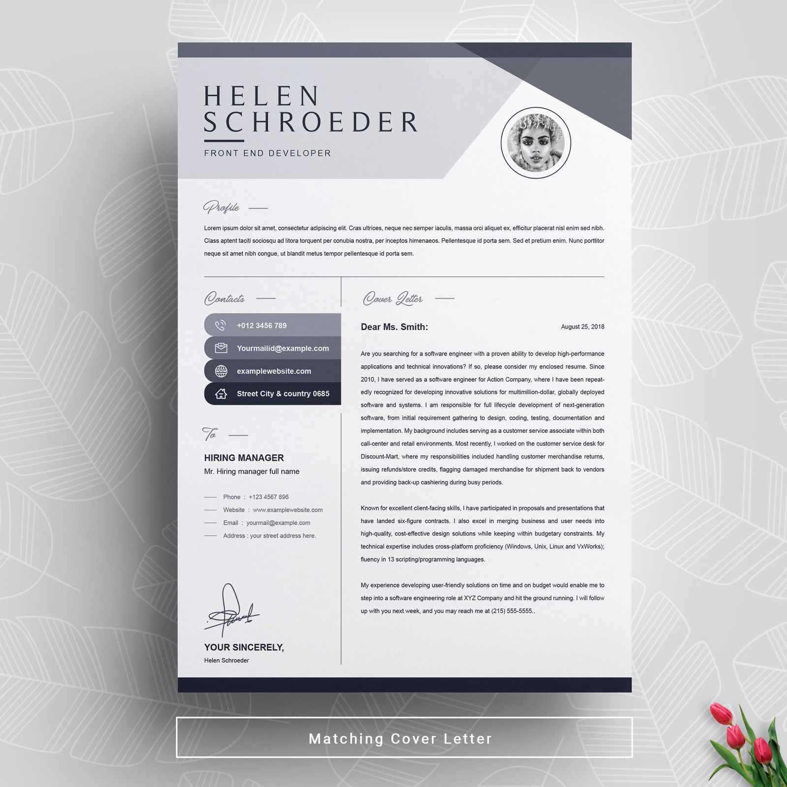Helen Resume Template #84364 - TemplateMonster