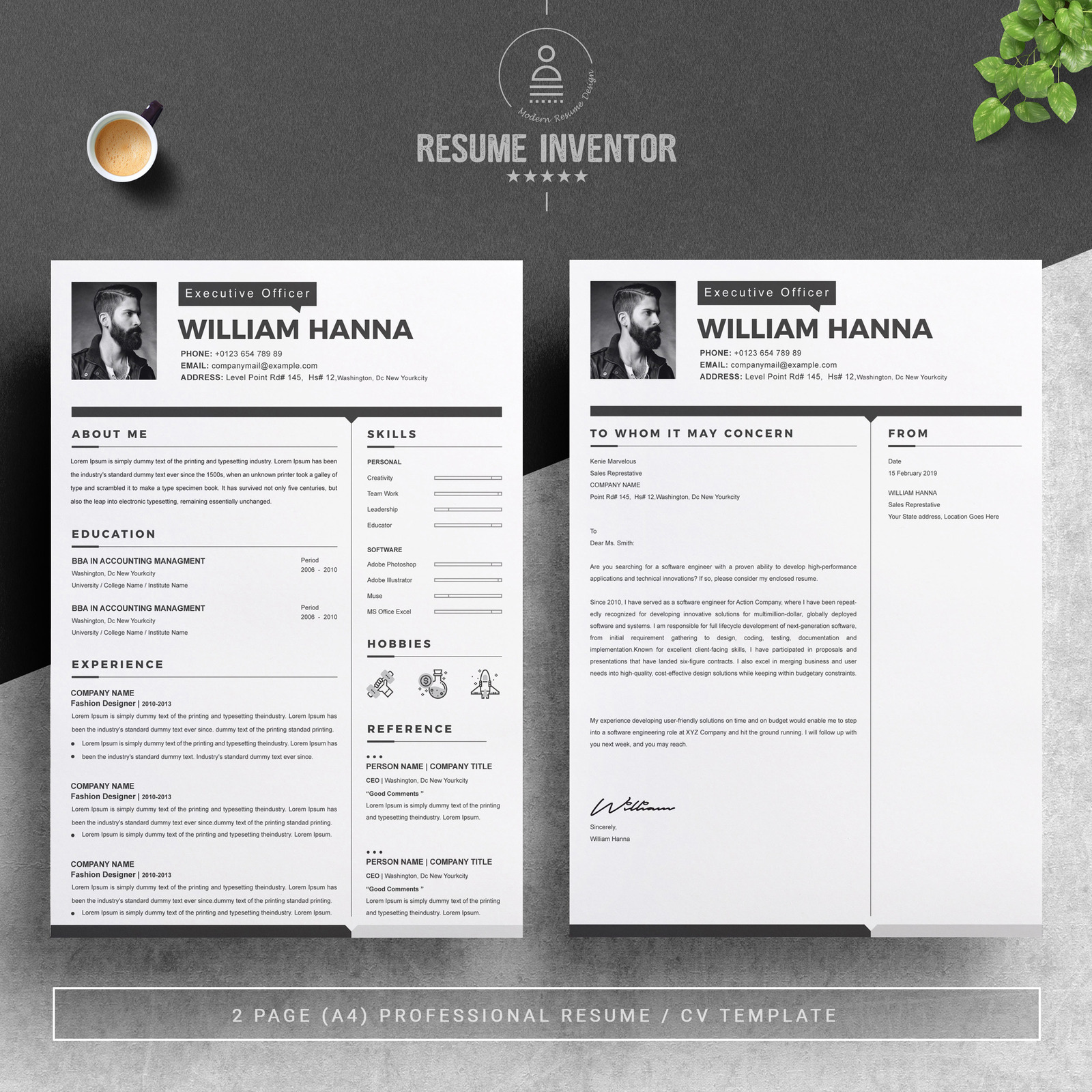 William Resume Template #94088 - TemplateMonster