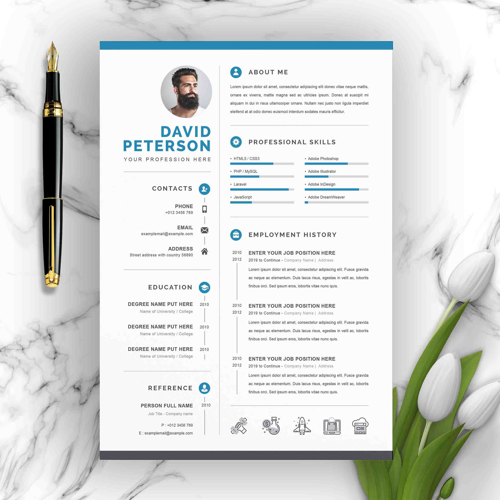 For David Resume Template #97979 - TemplateMonster