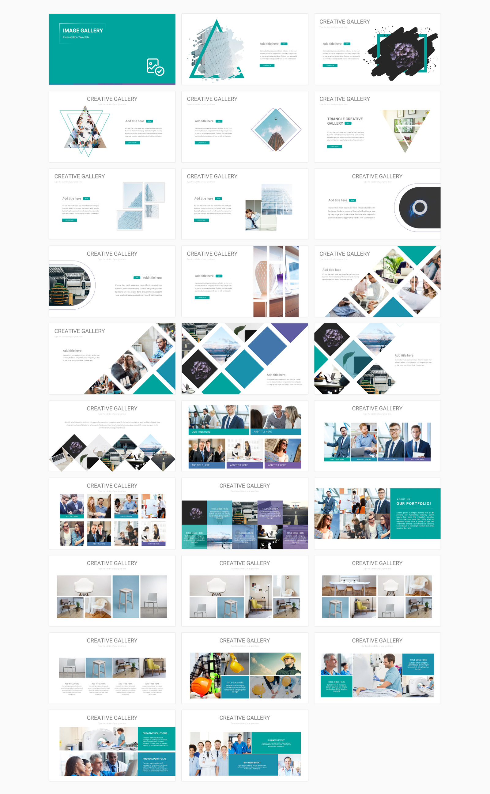Image Gallery PowerPoint template #92422 - TemplateMonster