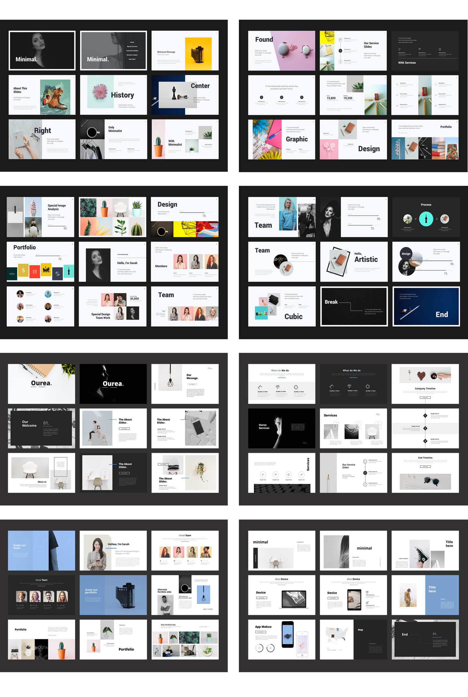 2 Minimal Pack PowerPoint template #78968 - TemplateMonster