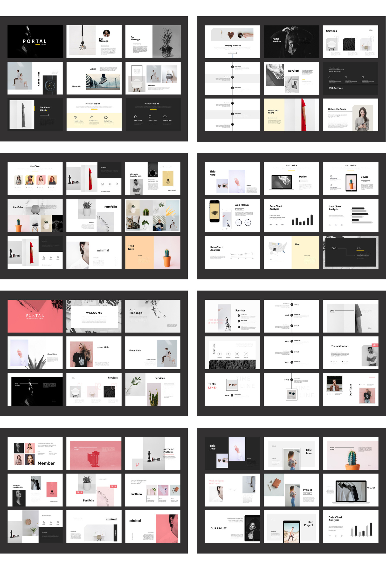 Portfolio Presentation Pack PowerPoint template