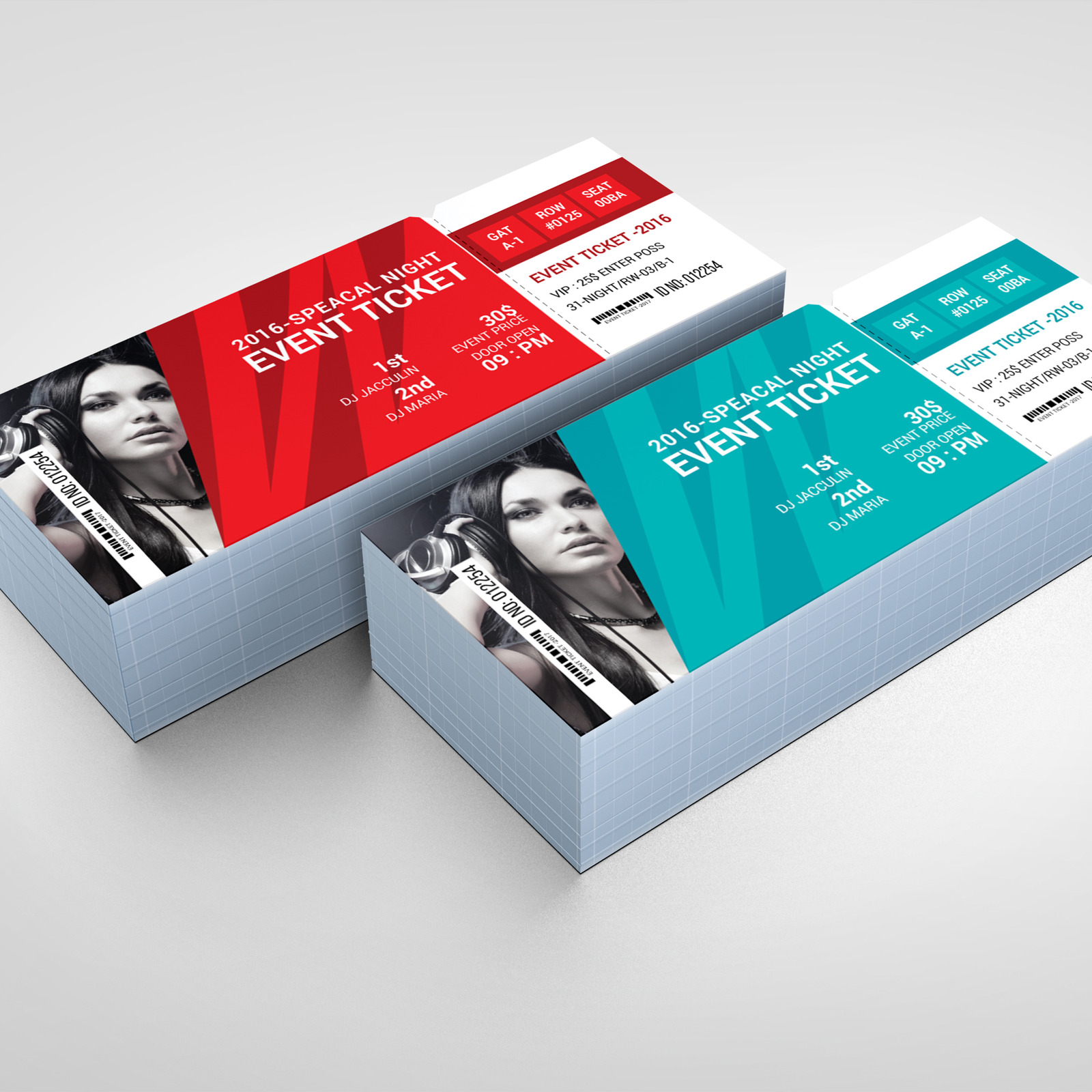 Club Ticket - Corporate Identity Template - TemplateMonster