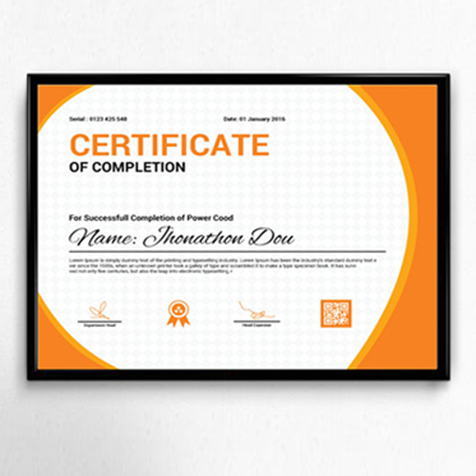 Identity page Certificate Template #97148 - TemplateMonster