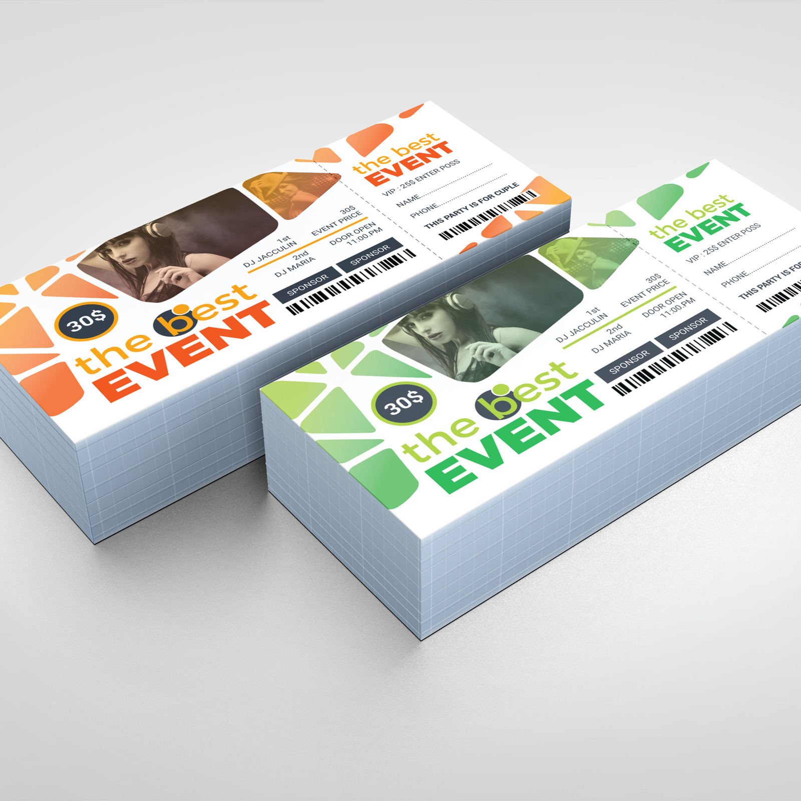 Event Ticket for party - Corporate Identity Template
