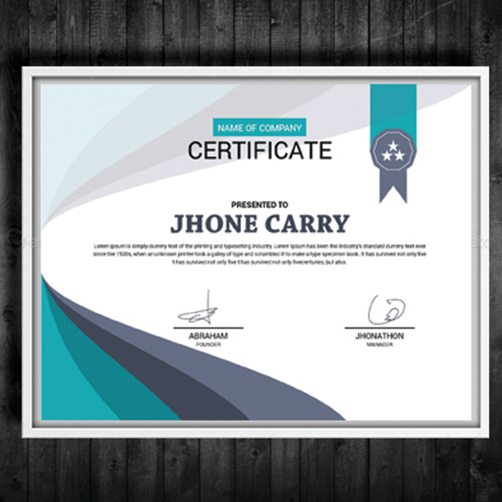 Identity page Certificate Template #97964 - TemplateMonster