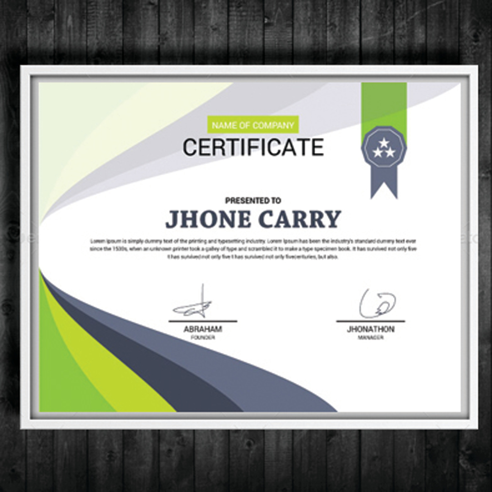 Identity page Certificate Template #97964 - TemplateMonster