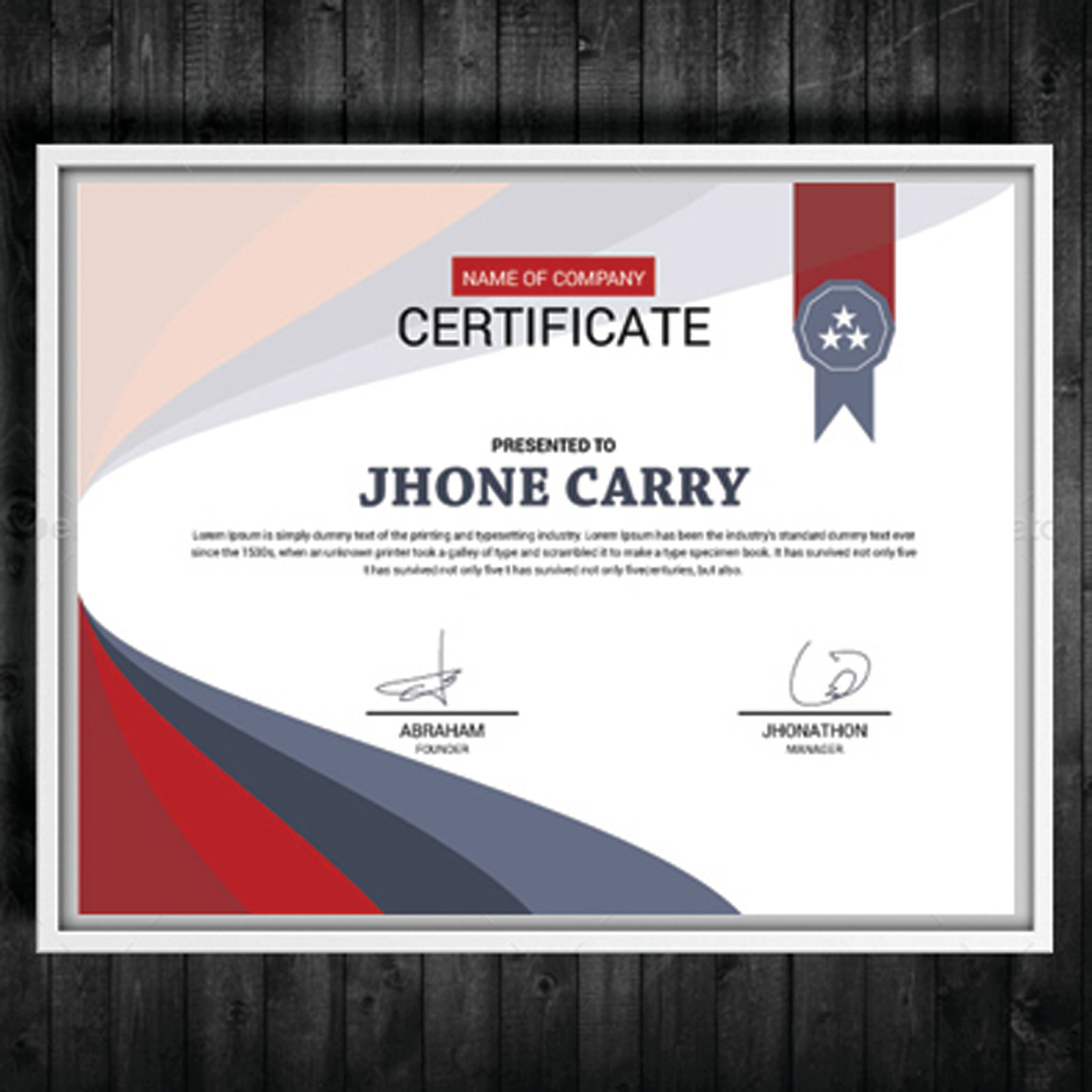 Identity page Certificate Template #97964 - TemplateMonster