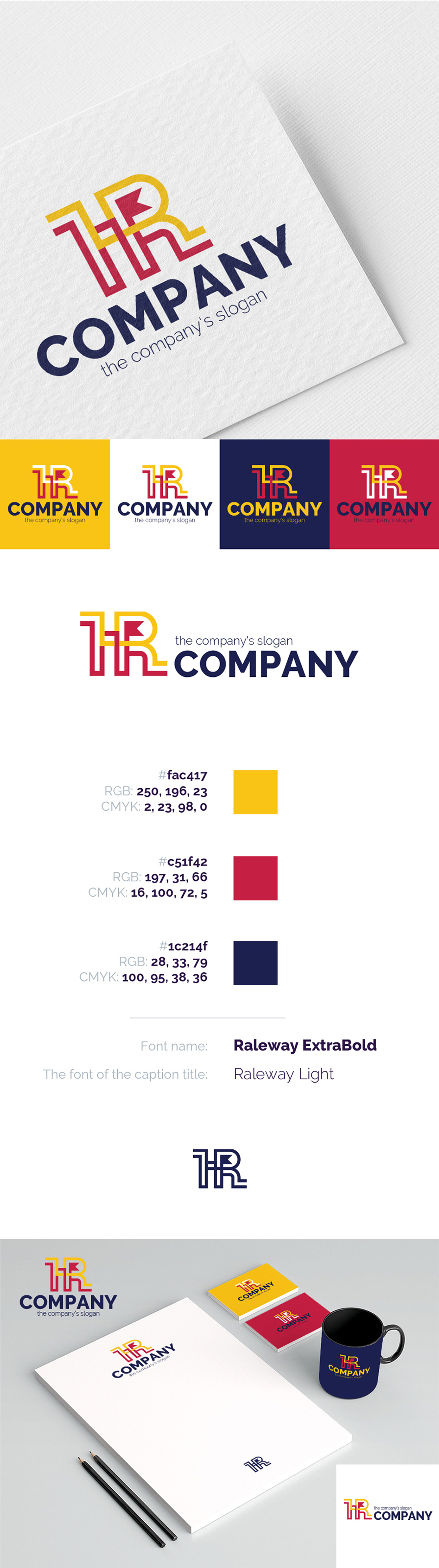 H + R Logo Template #110269 - TemplateMonster