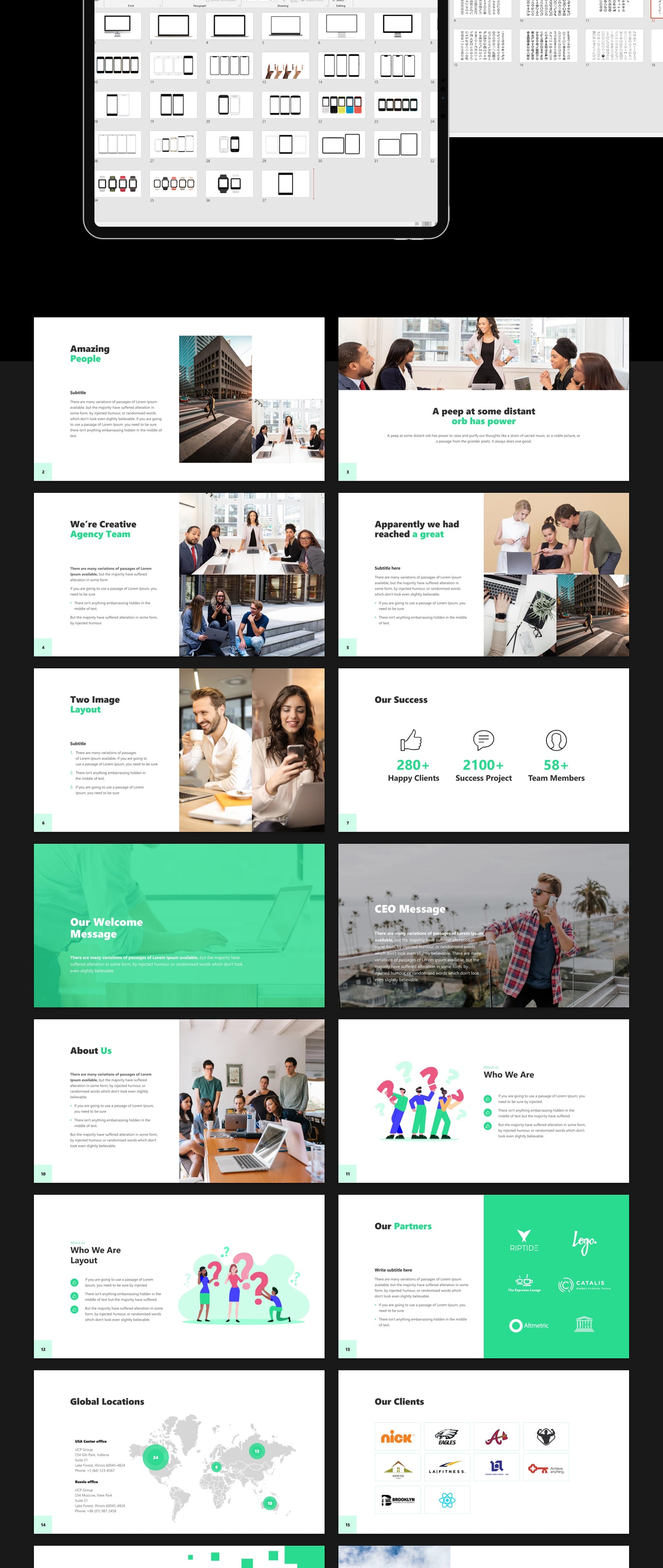 Business 2020 - Animated Presentation PowerPoint template
