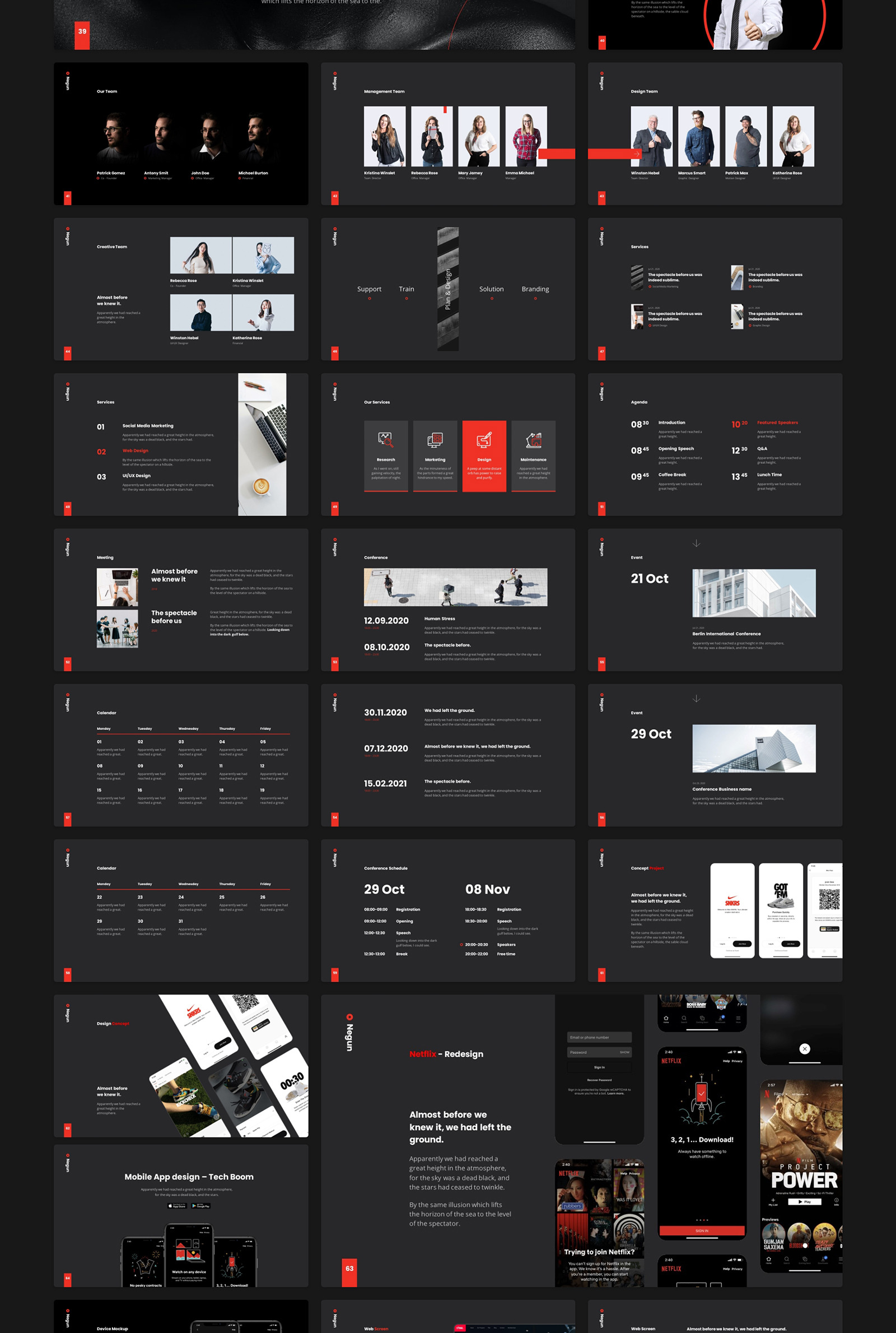 Negun - Smooth Animated Presentation Package PowerPoint template