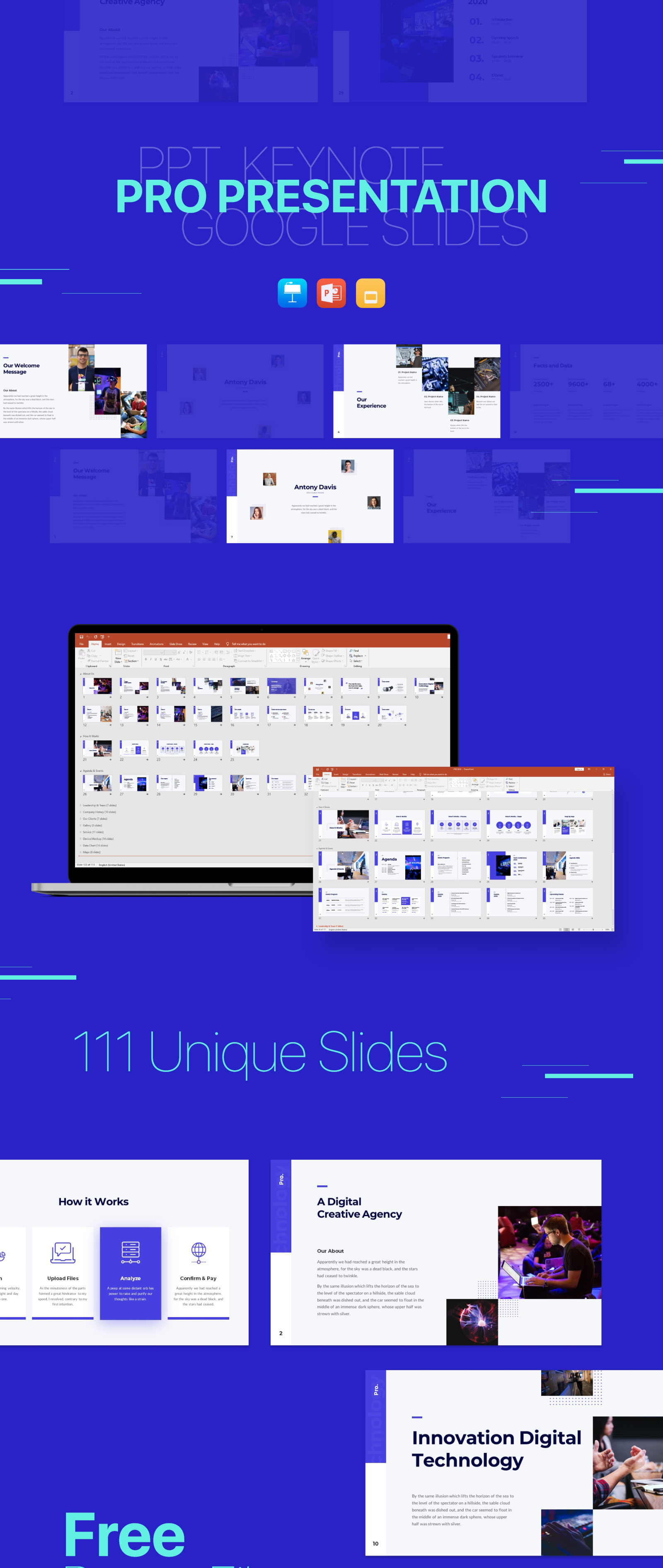 Pro Presentation - Smooth Animated Bundle PowerPoint template