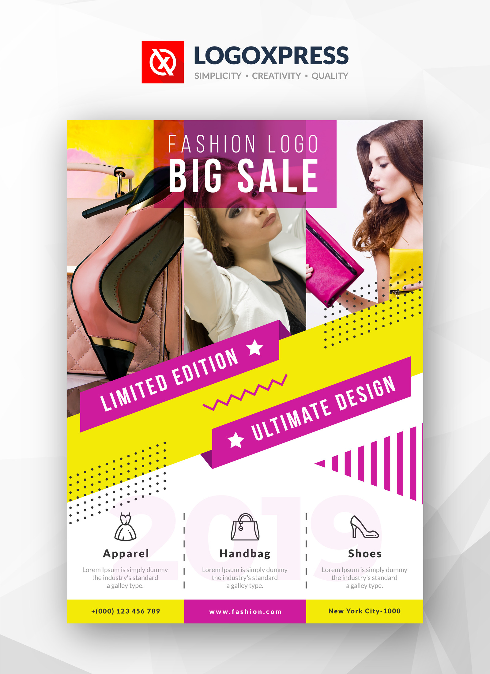 Stylish and Digital Modern Fashion Flyer Design