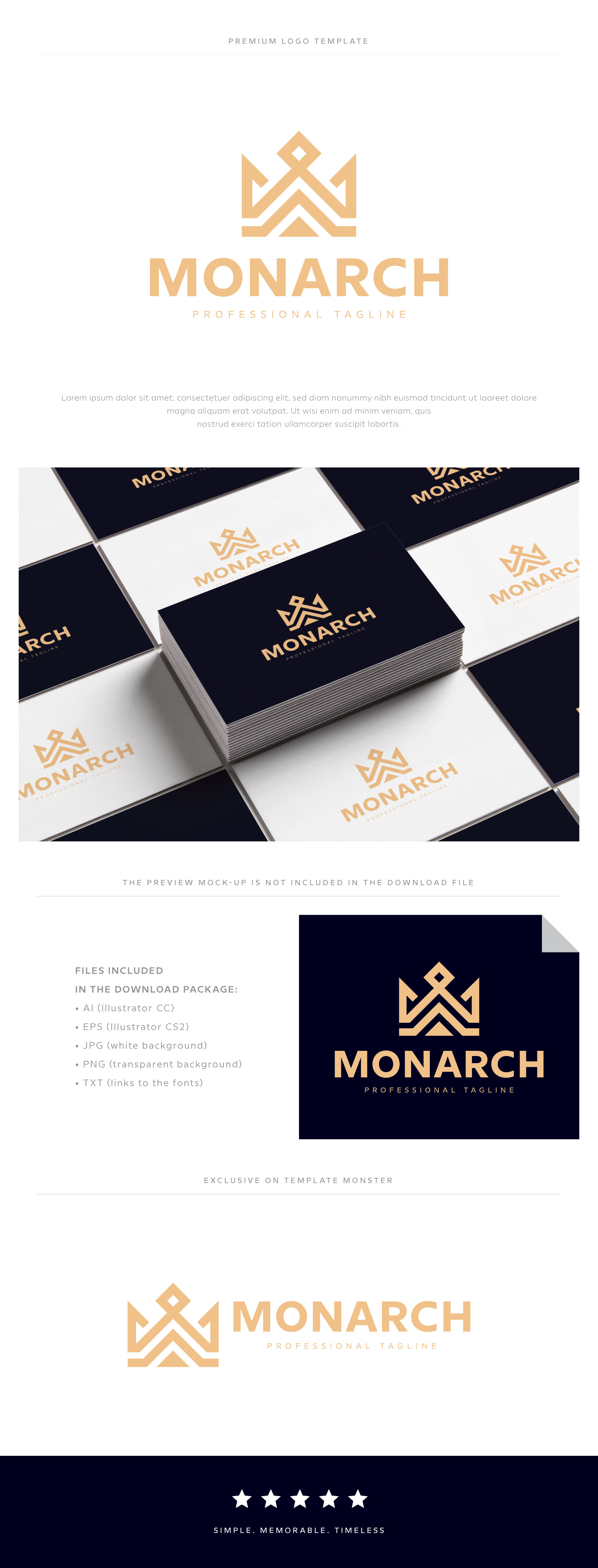Monarch Logo Template #122387 - TemplateMonster