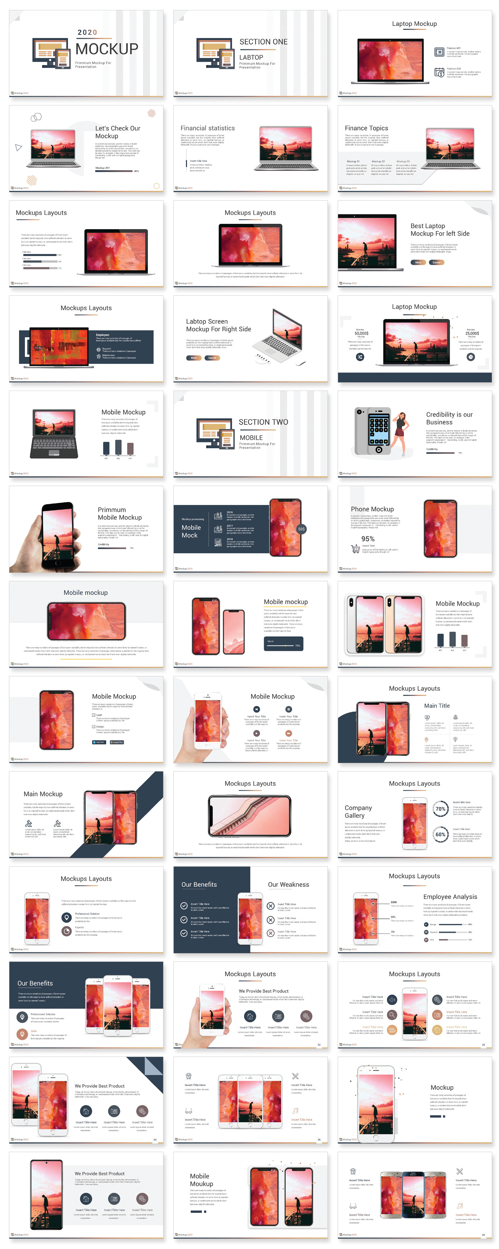 2020 Mockup PowerPoint template #107423 - TemplateMonster