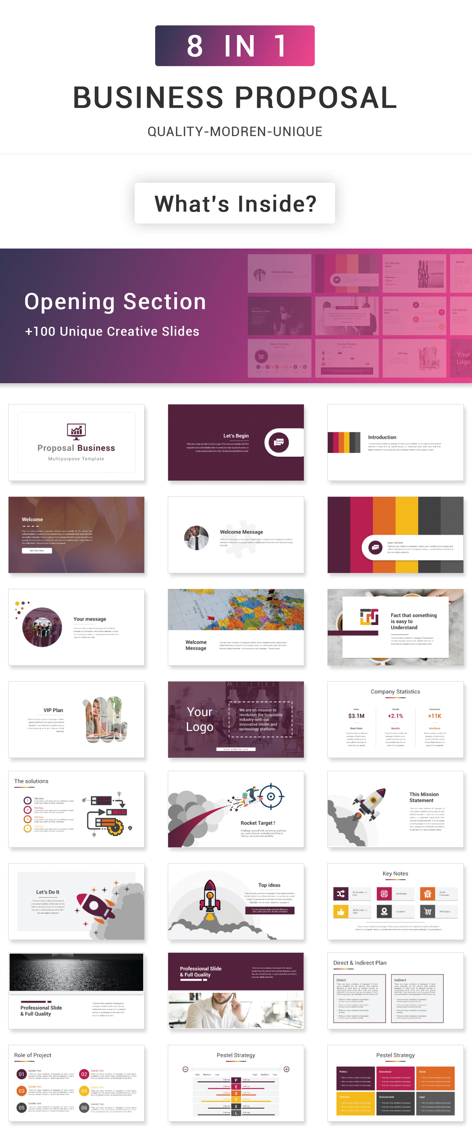 Business Proposal Bundle PowerPoint template