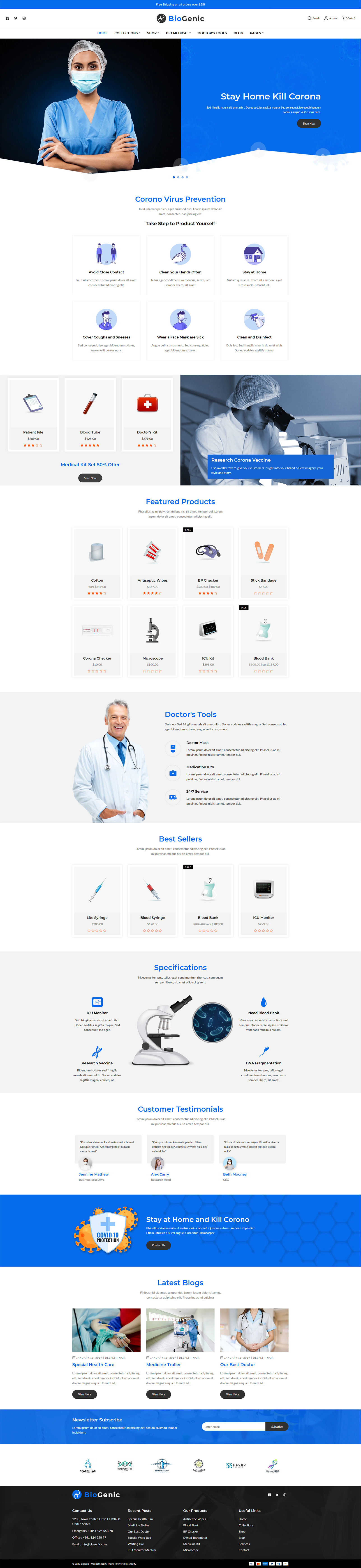BioGenic | Medical | Health Care Shopify Theme