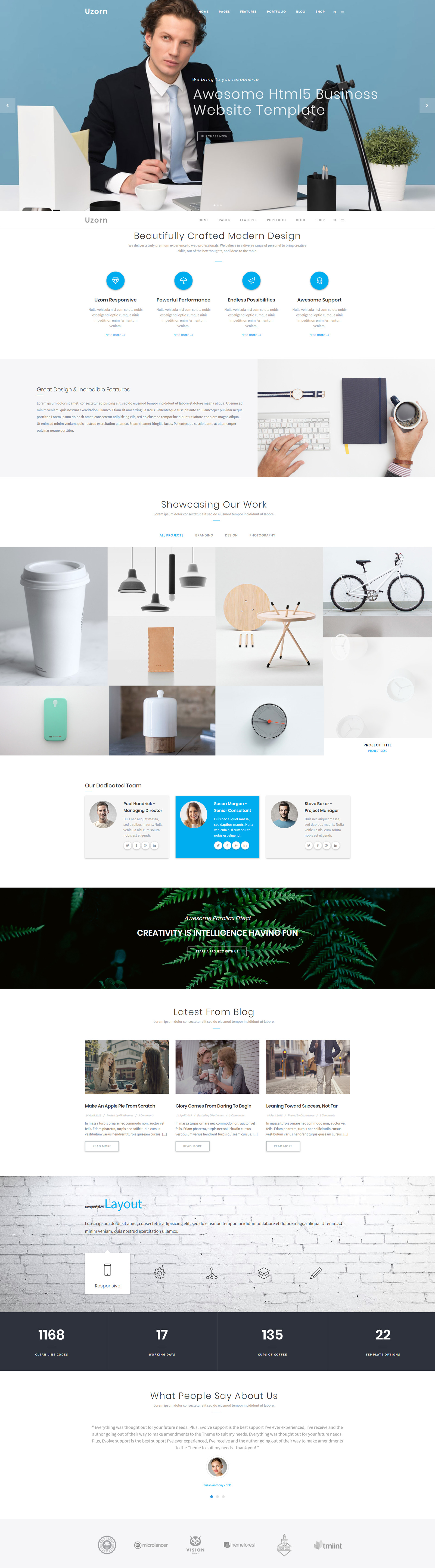 Uzorn - Responsive Multi-Purpose Website Template