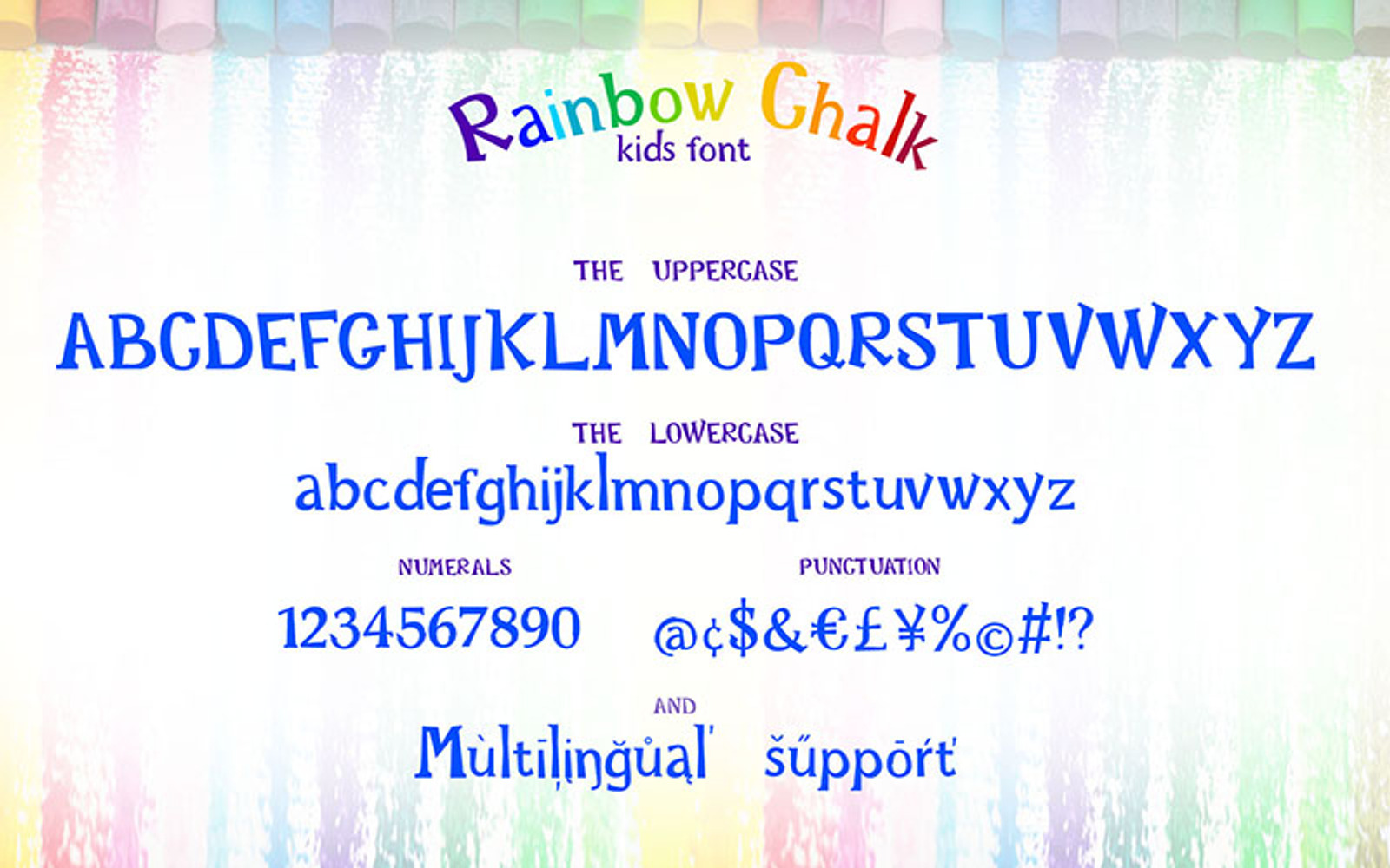 Rainbow Chalk Fun Kids Font #125638 - TemplateMonster