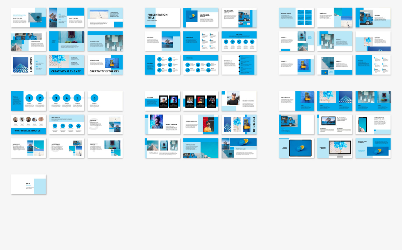 Blu - Communicative Presentation PowerPoint template