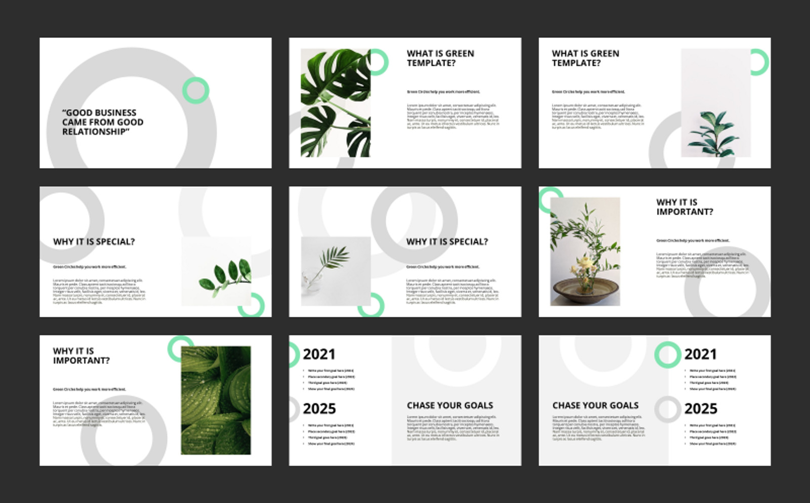 Green Presentation PowerPoint template - TemplateMonster