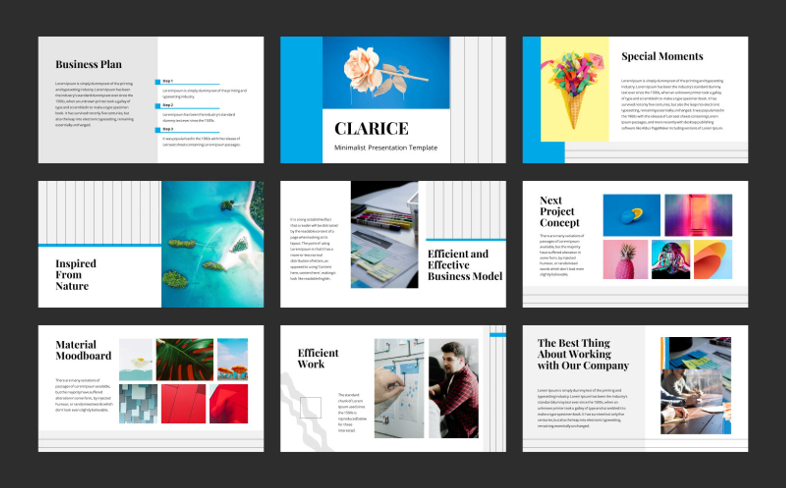 Clarice Minimalist Presentation PowerPoint template