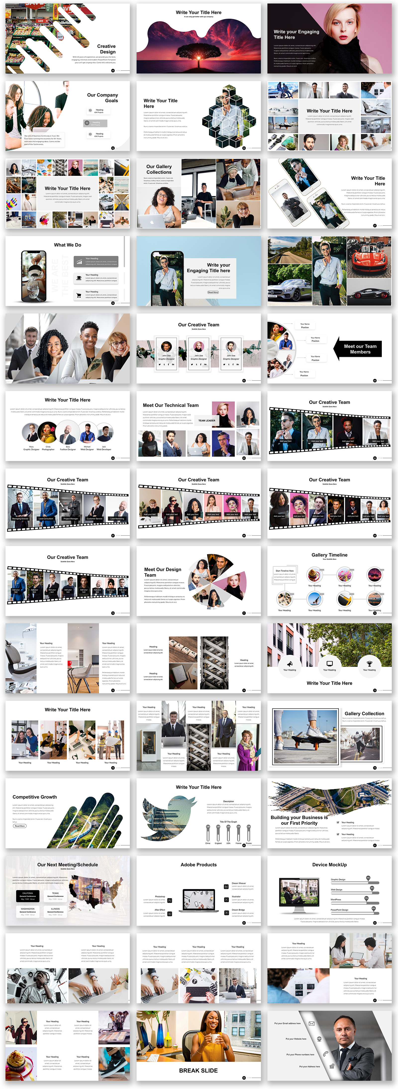 Photo Slide PowerPoint template #123351 - TemplateMonster