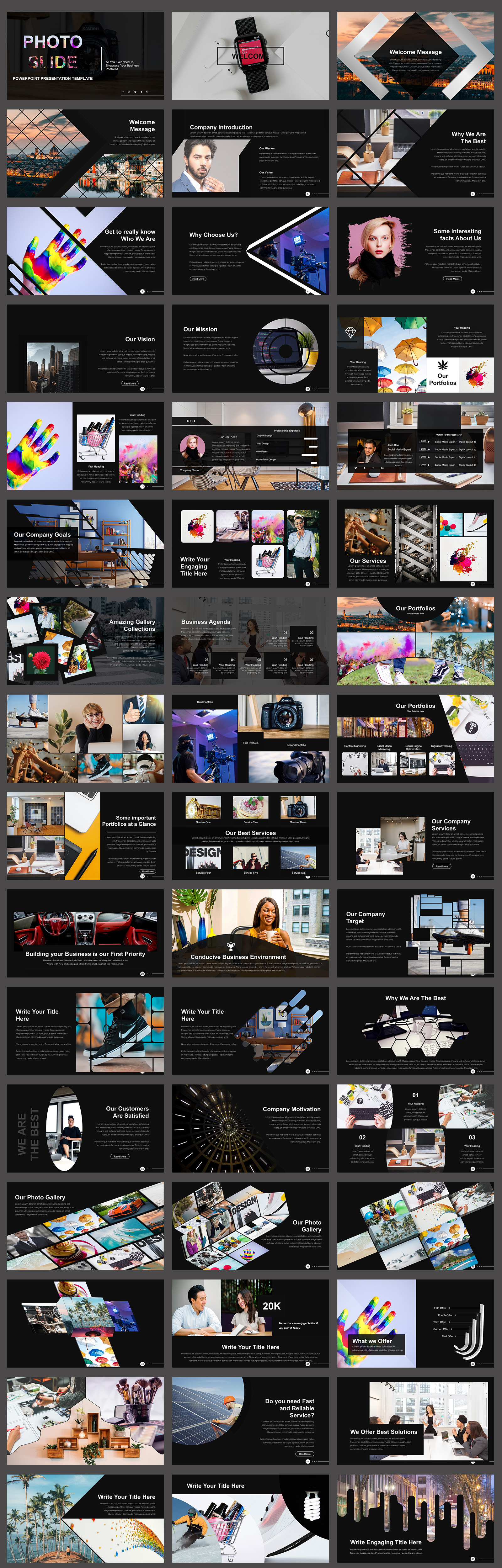 Photo Slide PowerPoint template #123351 - TemplateMonster