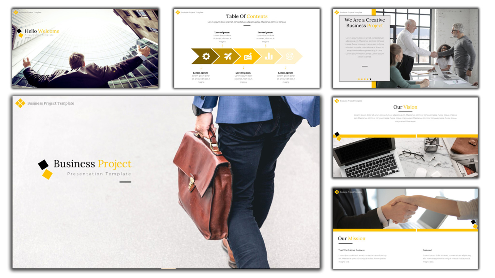 Business Project PowerPoint template - TemplateMonster