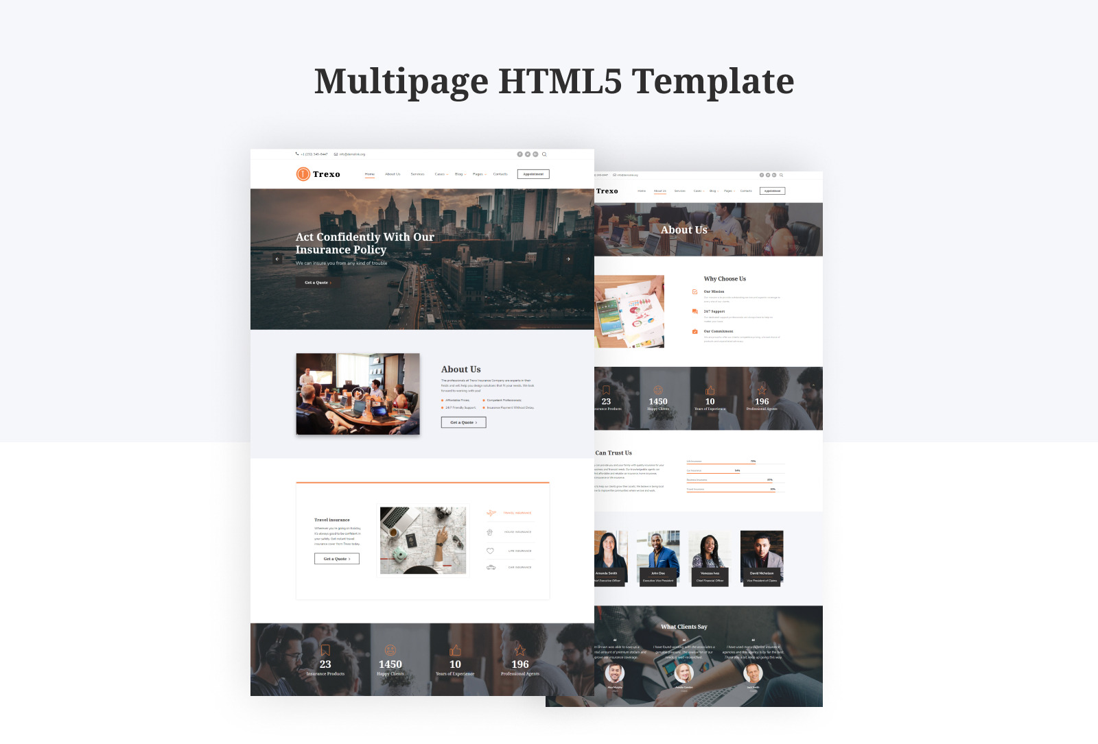 Trexo - Insurance Agency HTML5 Website Template