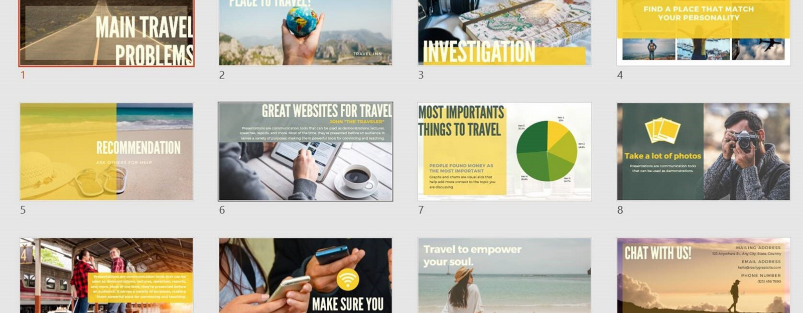 Main Presentation 87 Slides PowerPoint template