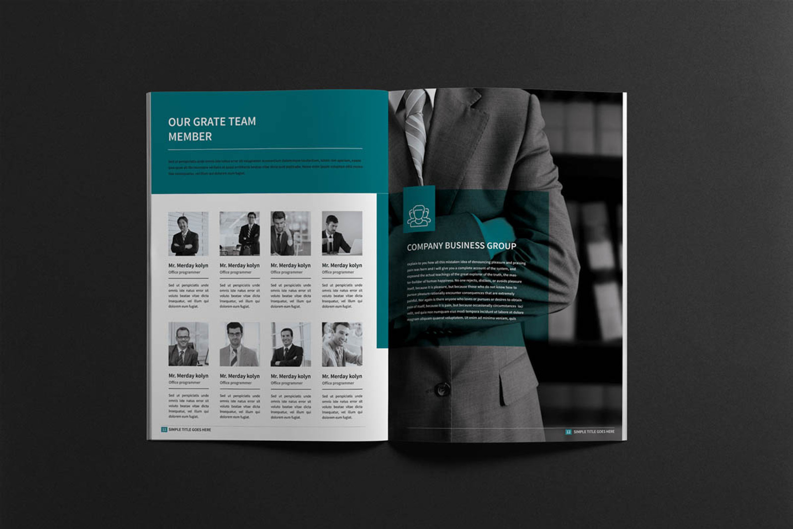 A4 Business Company Portfolio Brochure - Corporate Identity Template