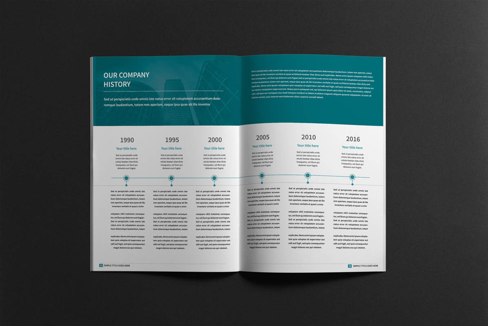 A4 Business Company Portfolio Brochure - Corporate Identity Template