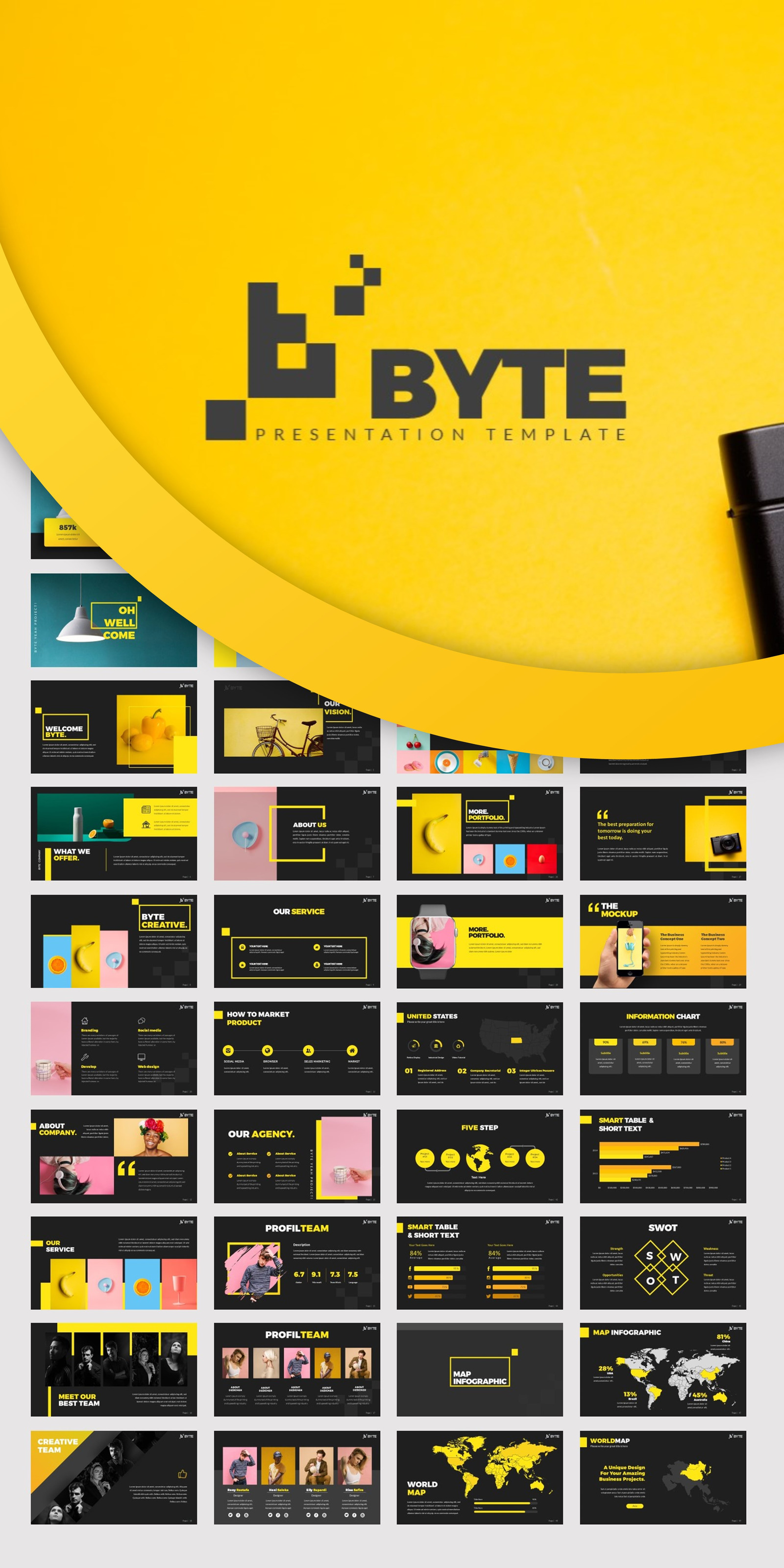 Byte Creative Presentation PowerPoint template