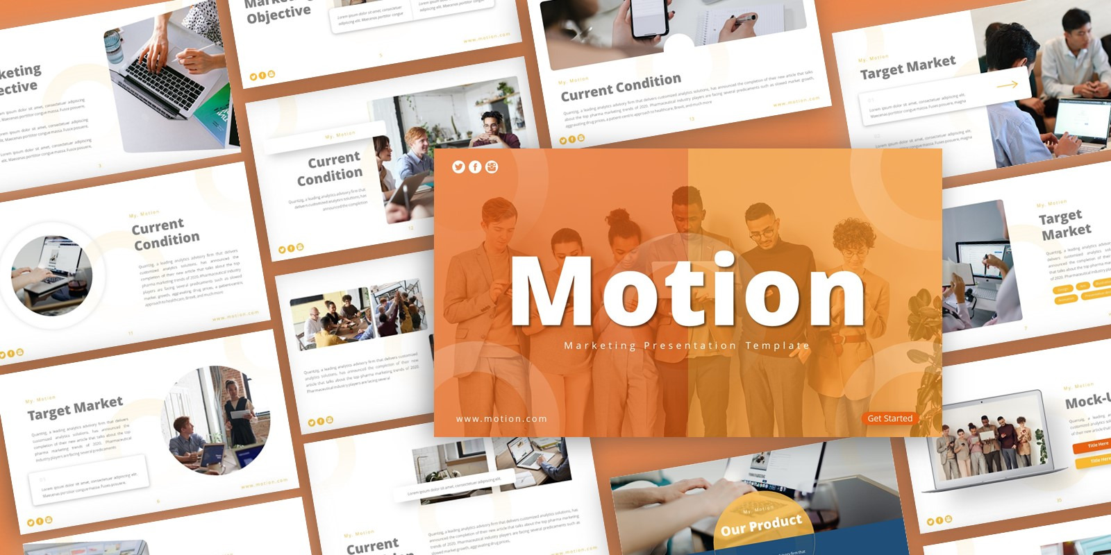 Motion Marketing Presentation PowerPoint template