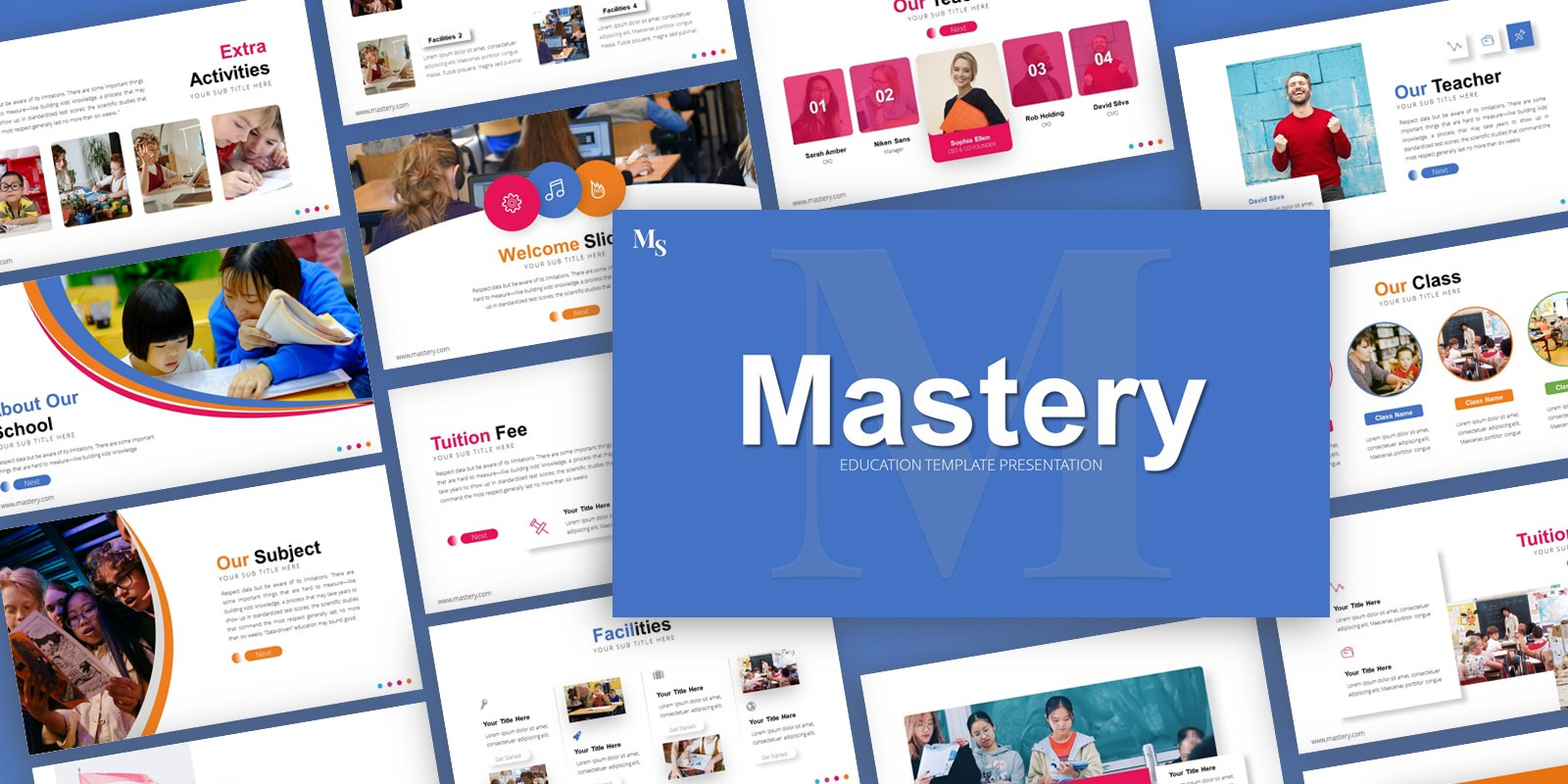 Mastery Education Presentation PowerPoint template