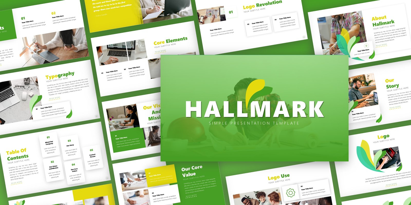 Hallmark Brand Guidelines Presentation PowerPoint template