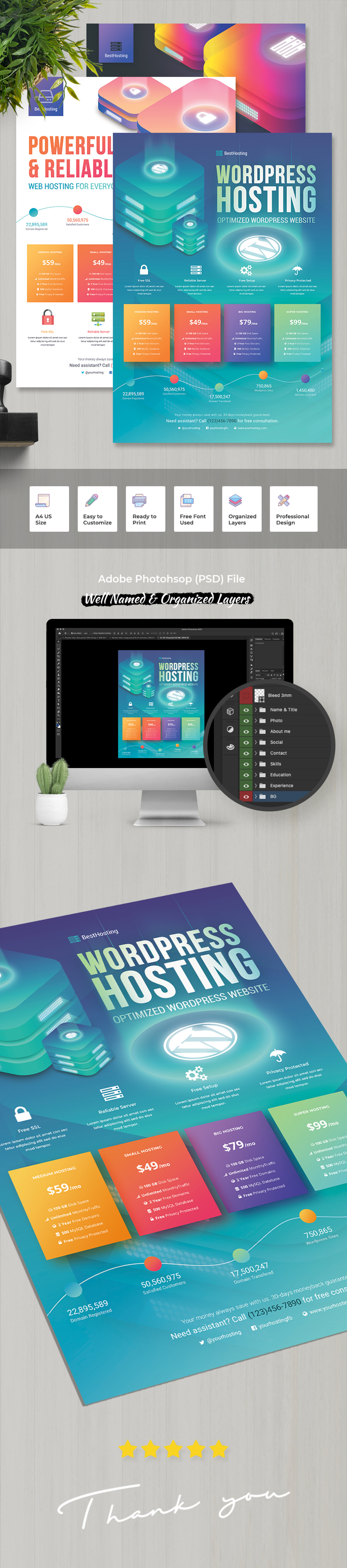 Hosting Flyer - Corporate Identity Template - TemplateMonster