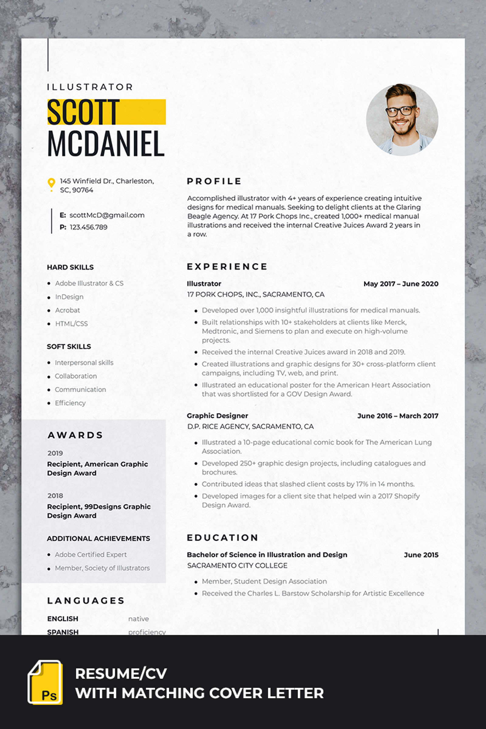 Free Illustrator Resume Template 155815 TemplateMonster