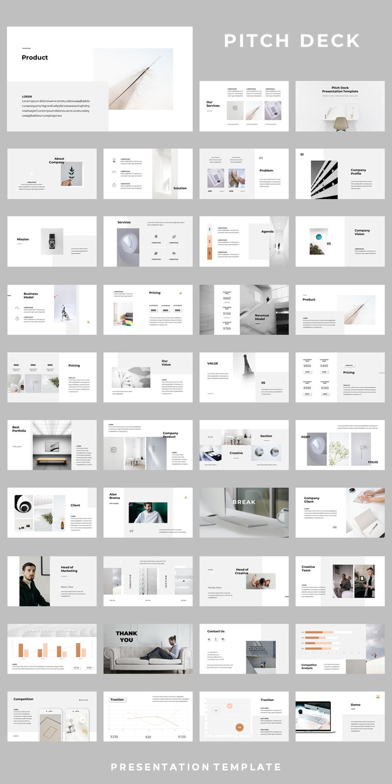 Pitch Deck PowerPoint template #124196 - TemplateMonster