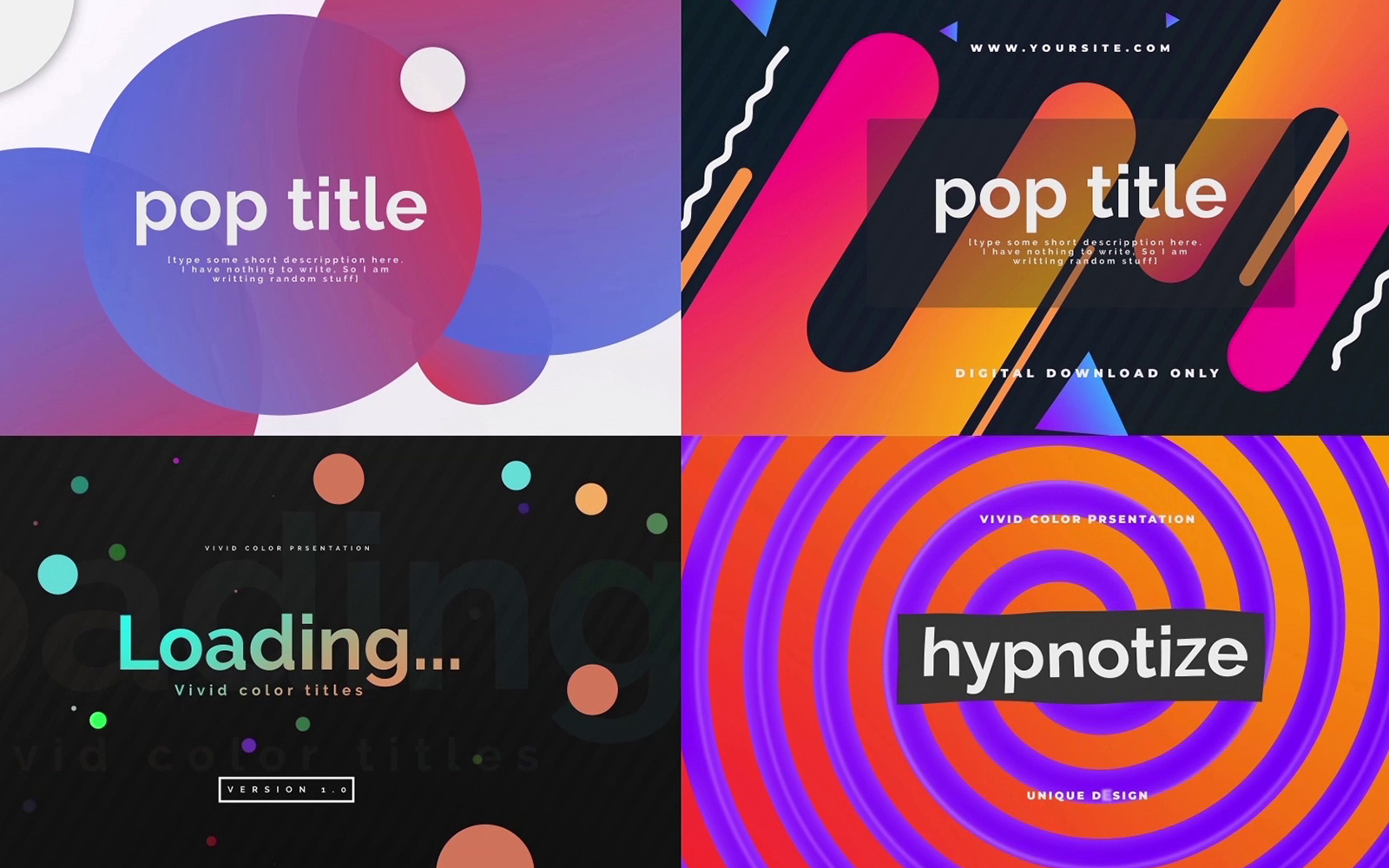 POP titles After Effects Template #108094 - TemplateMonster