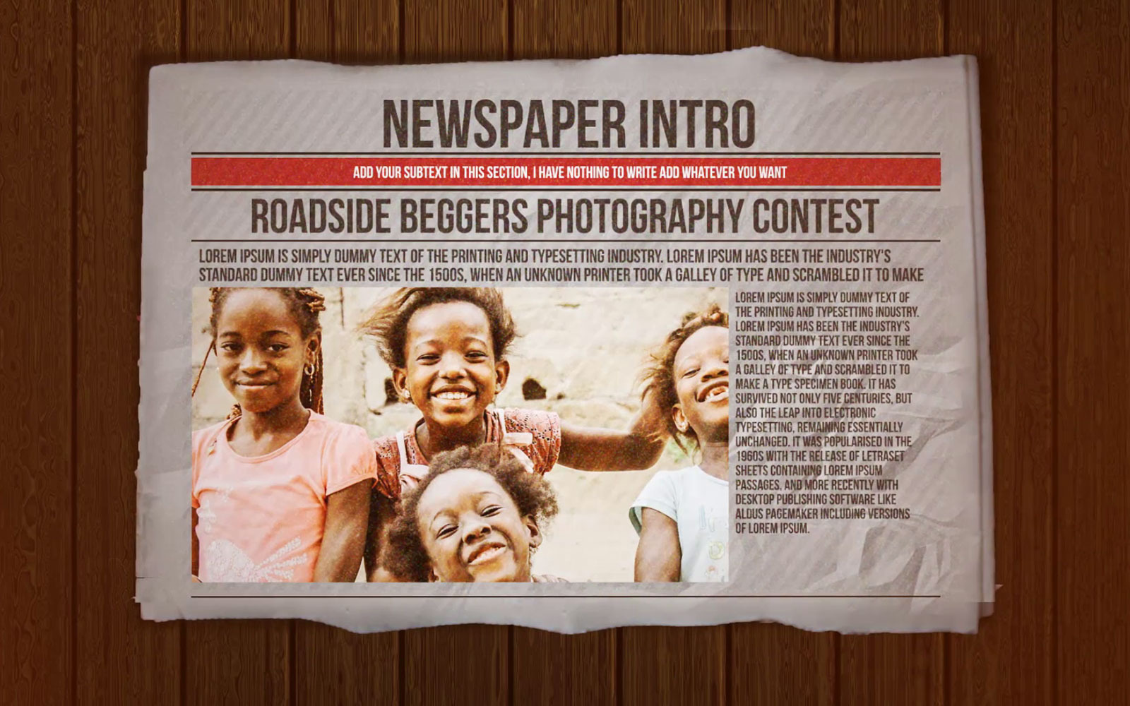 Newspaper Intro After Effects Template - TemplateMonster