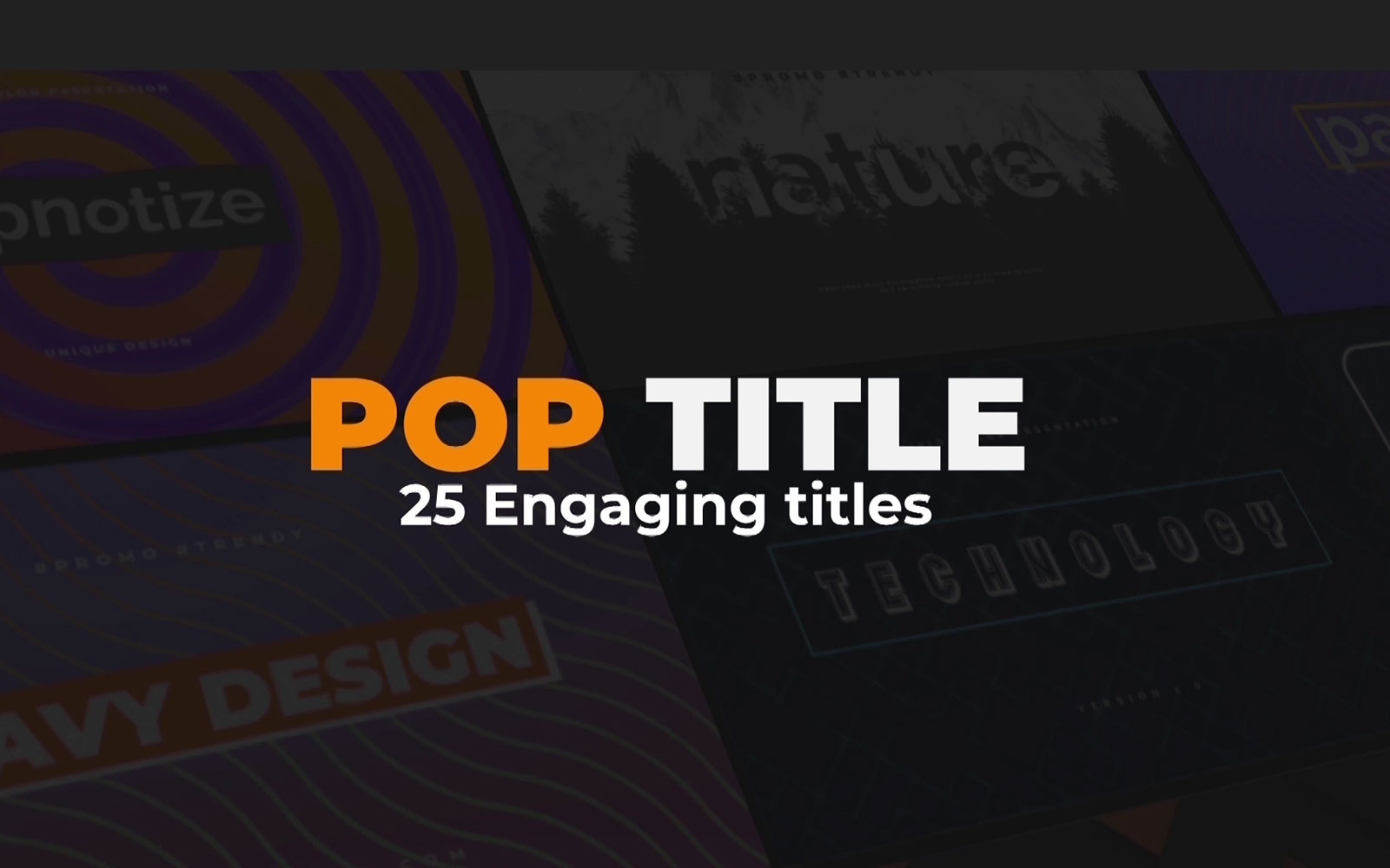 Pop Titles Motion Graphics Template #121730 - TemplateMonster