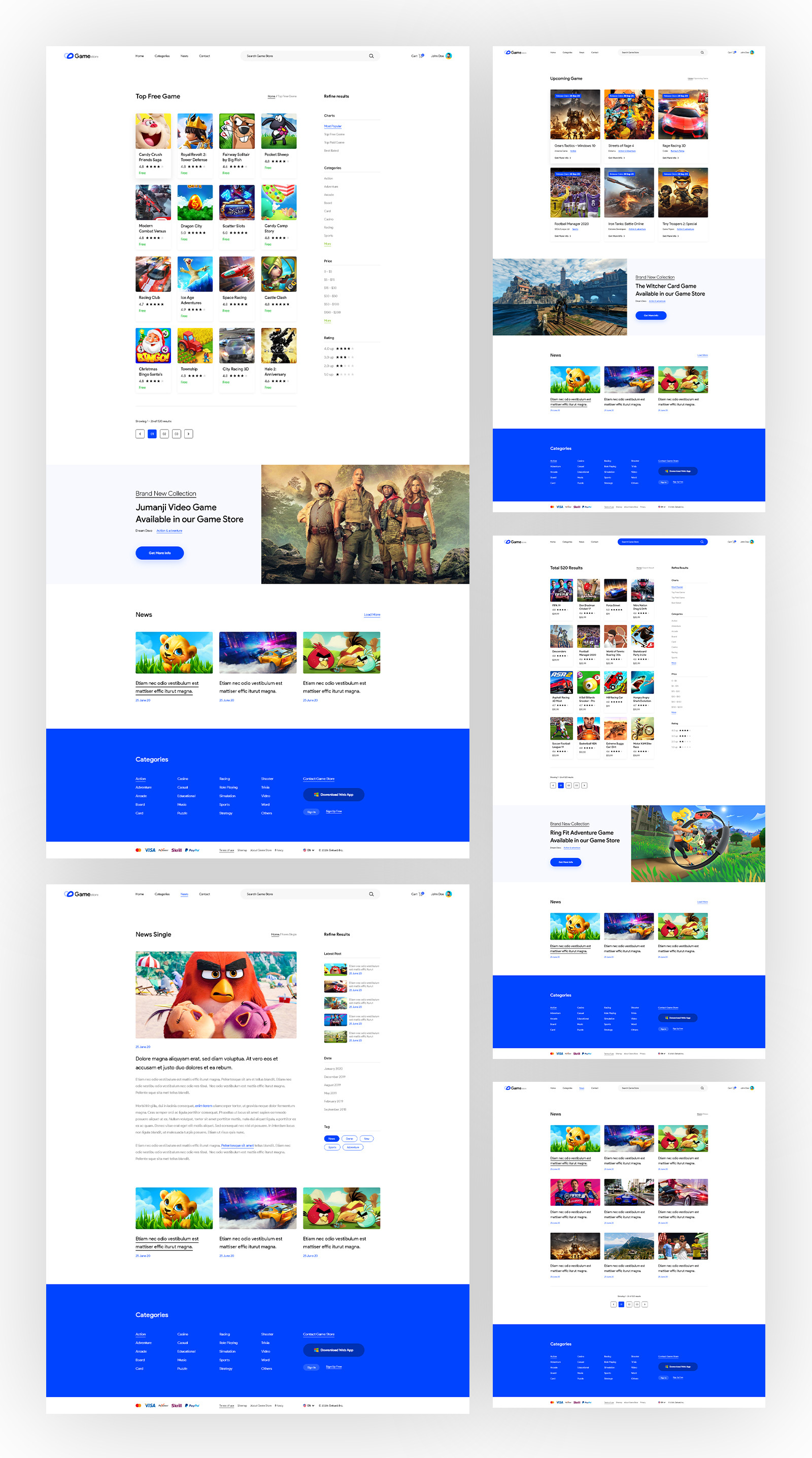 Online Game Store Website UI Elements - TemplateMonster