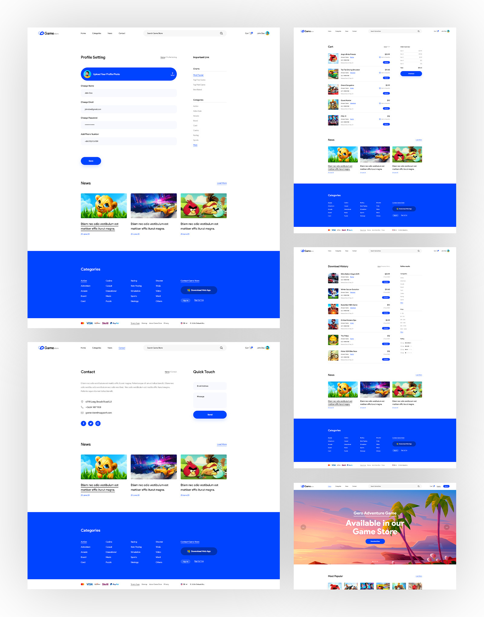Online Game Store Website UI Elements - TemplateMonster
