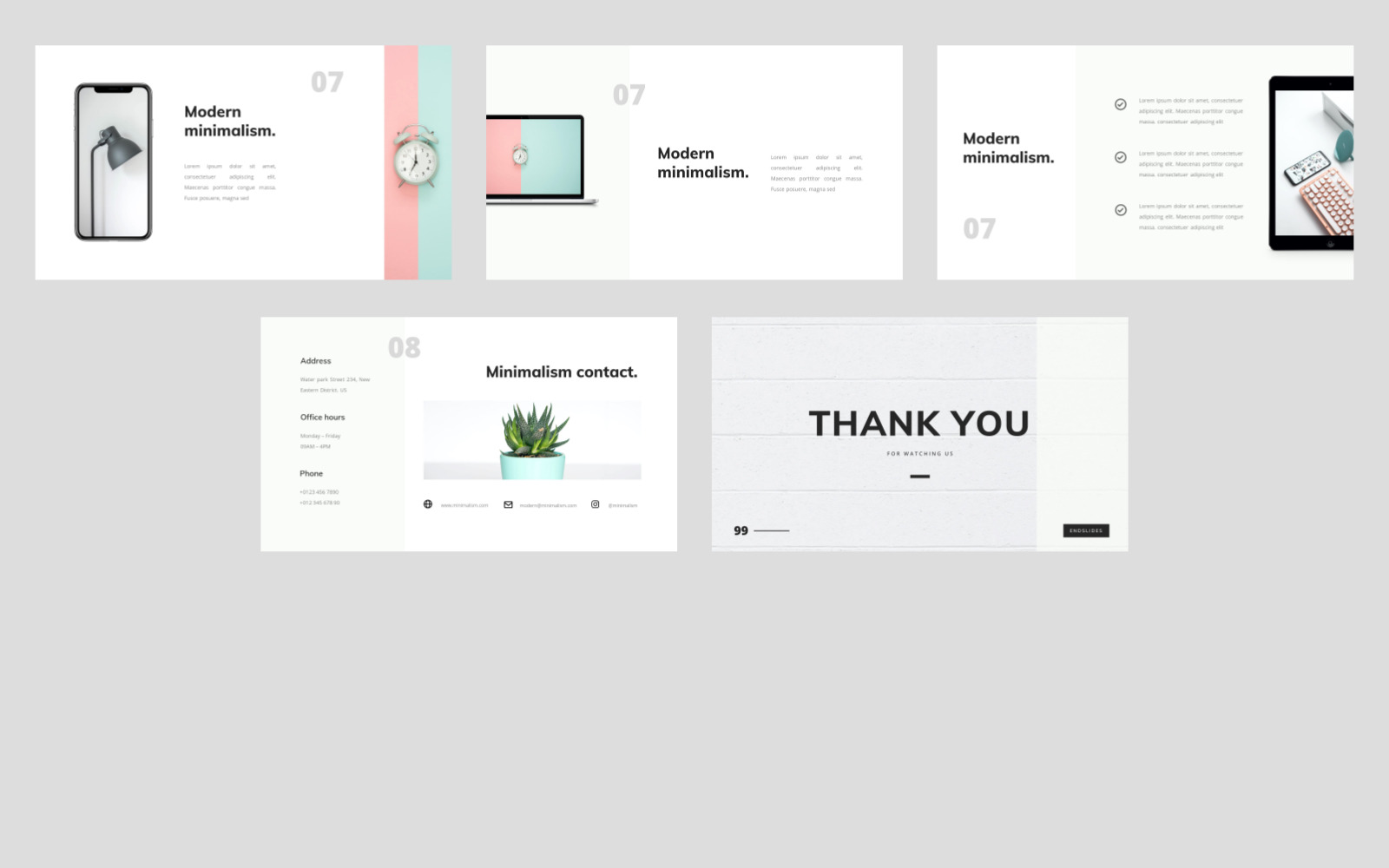 Silencian - Modern Minimalist PowerPoint template