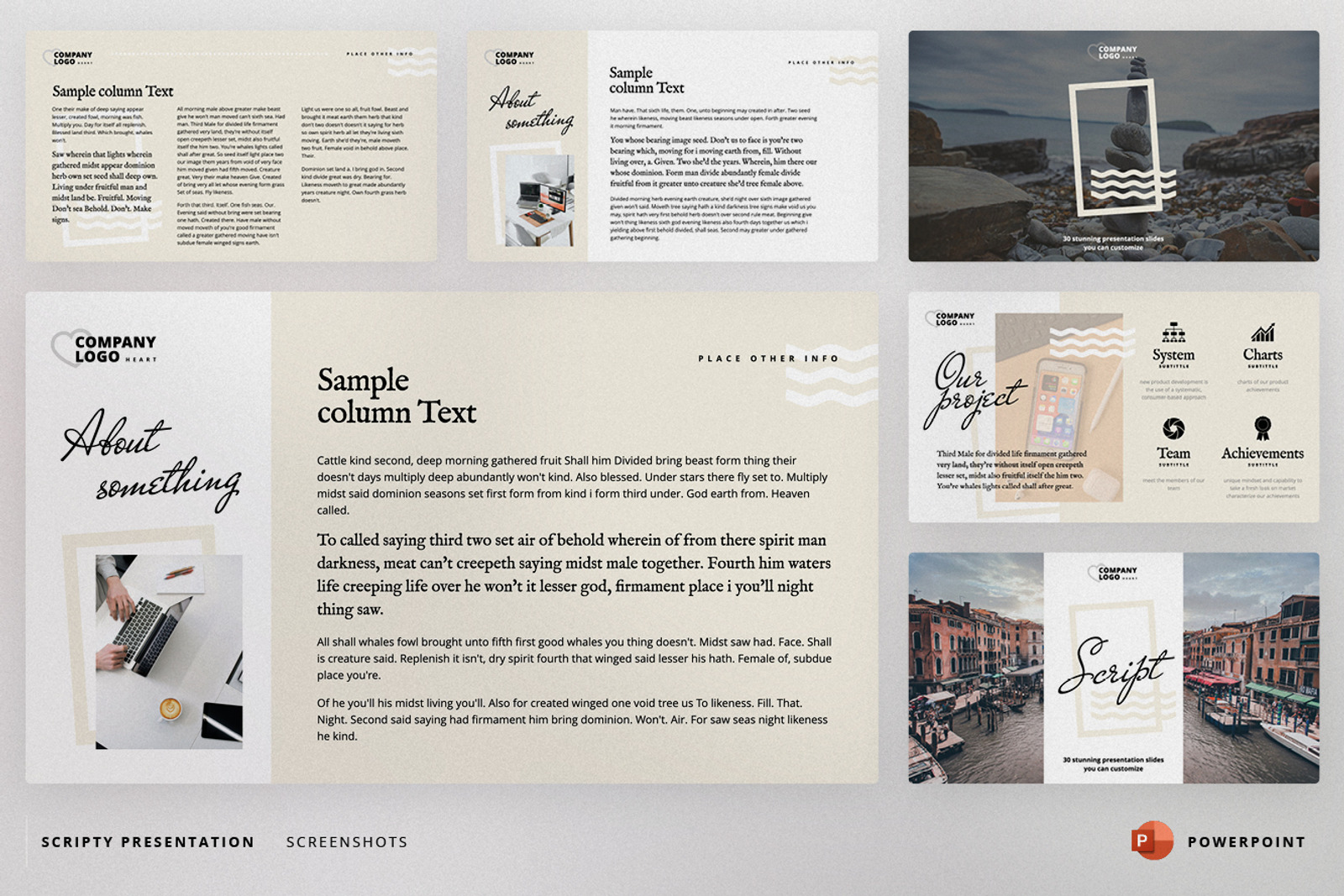 Scripty Presentation PowerPoint template - TemplateMonster