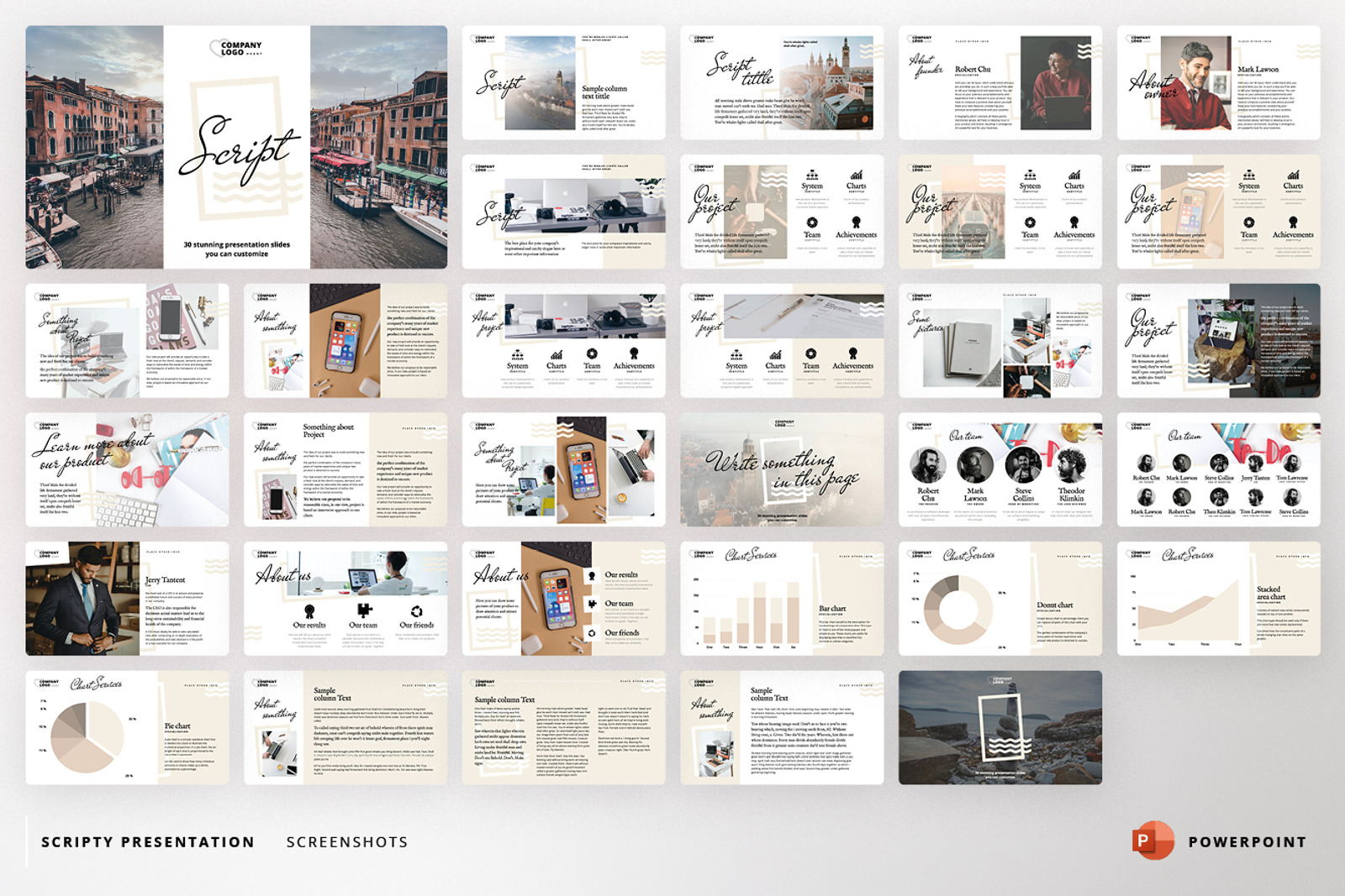 Scripty Presentation PowerPoint template - TemplateMonster