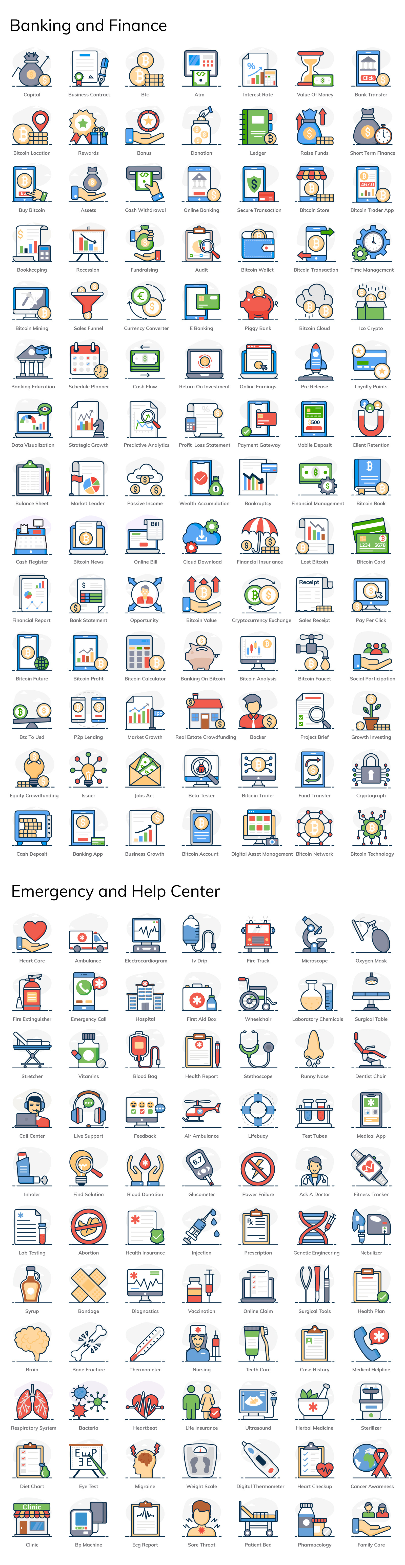 600+ Filled Outline Concept Icon Set - TemplateMonster