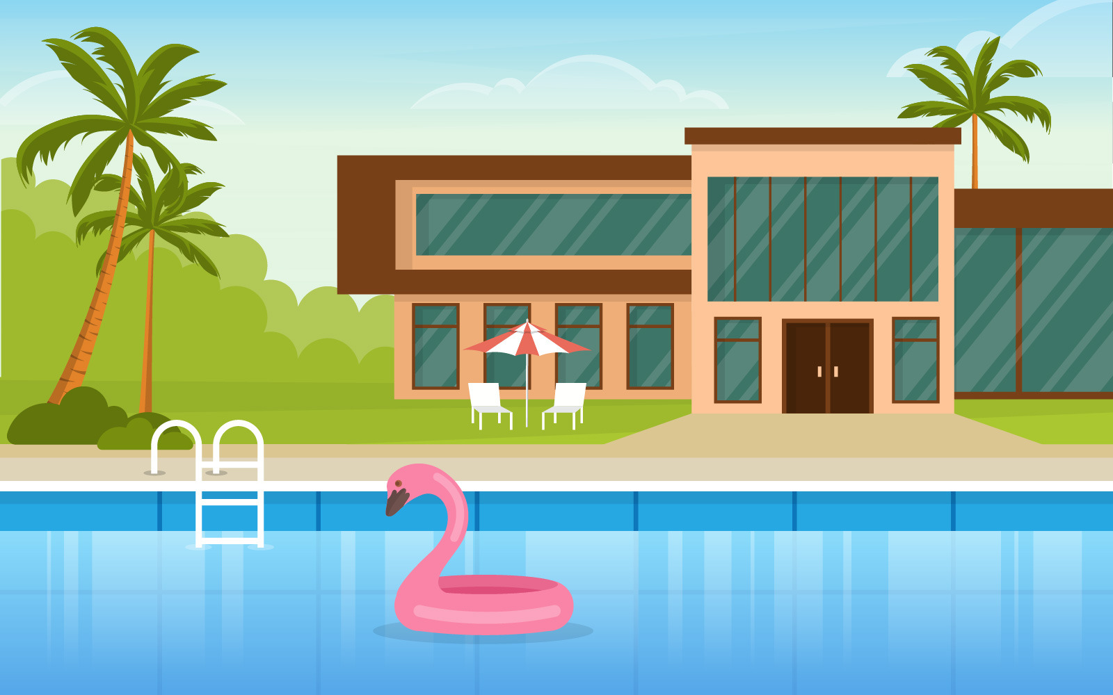 Multipurpose Swimming Pool - Illustration - TemplateMonster